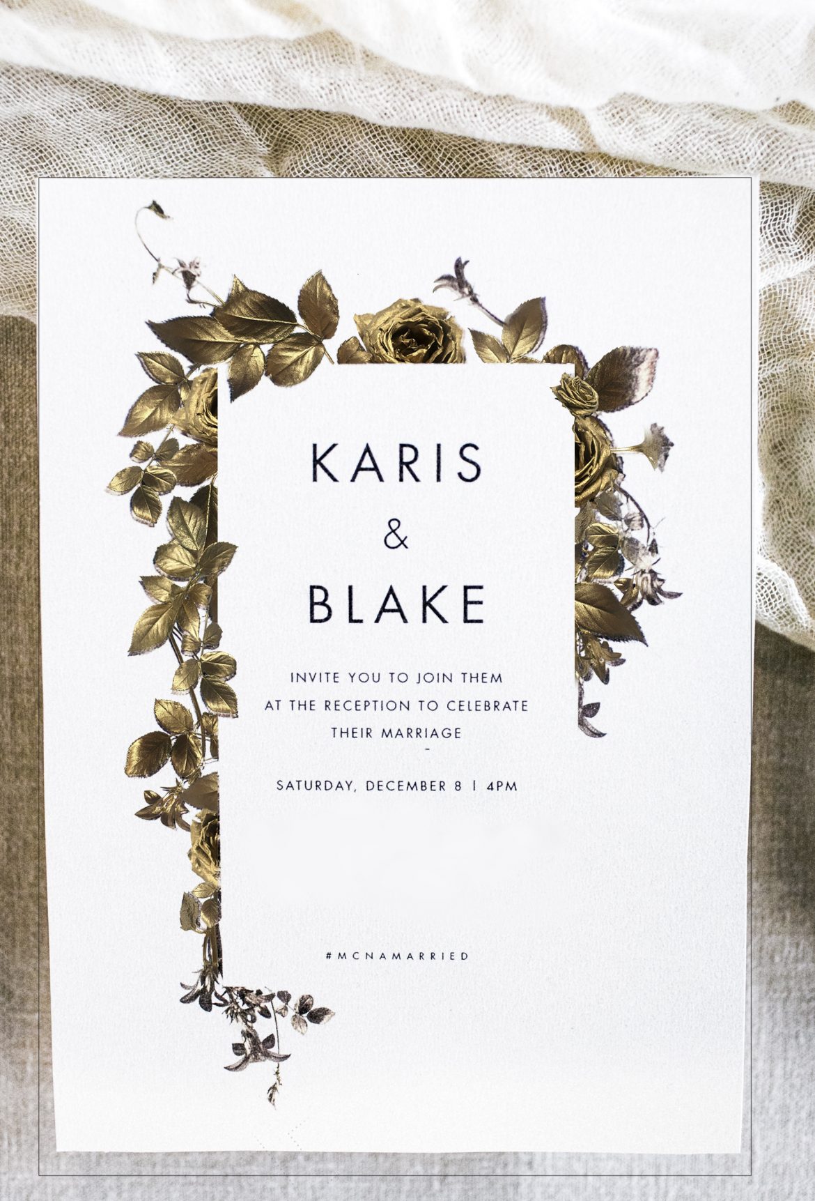 Karis-Renee-Blake-McNamara-wedding invitation - World Bride Magazine